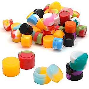 suiwotin 150pcs 2ML Silica Gel Containers, Non-Stick Wax Containers, Multi Use Storage Jars for Wax, Oil Concentrate (Assorted Colors)
