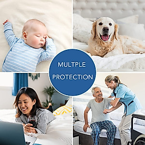 King Size Waterproof Mattress Protector, Cooling Mattress Pad Cover Fitted 8"-21" Deep Pocket,3D Air Fabric Breathable Bed Mattress Cover Matress Protector King Size Soft & Noiseless White