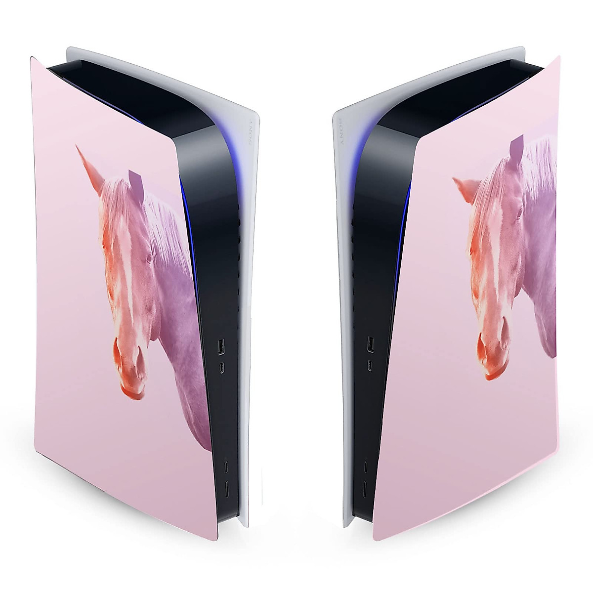 Head Case Designs Officially Licensed Mark Ashkenazi Pastel Horse Art Mix Vinyl Faceplate Sticker Gaming Skin Decal Cover Compatible With Sony PlayStation 5 PS5 Digital Edition Console