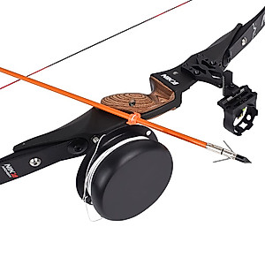 TY Archery 32inch Bowfishing Arrows Fish Hunting Solid Fiberglass Shaft with Broadheads and Safty Slides for Compound Bow and Recurve Bow Fishing Huntings