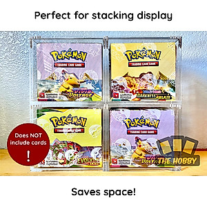 The Hobby Lair Deluxe Acrylic Case Compatible with English Pokemon Booster Boxes | Magnetic Easy Top Loading | Thick 6mm Protection
