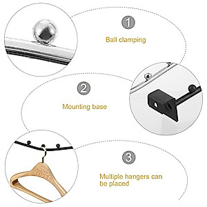 Baluue Pegboard Hooks 2pcs Folding Clothes Wall Mounted Clothes Hanger Rack Stainless Steel Garment Hooks Clothing and Closet Rod Storage Organizer Hanger Rack Stainless Wall Mounted Shelves