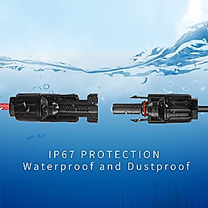 RIIEYOCA Solar Connector to 12V-24V Female Cigarette Lighter Socket Cable 12AWG Extension Cable Wire 1M with Dust Cap for RV Solar Panel