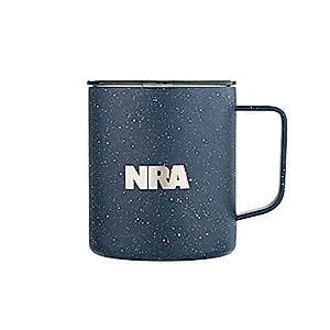 NRA Double-Walled Copper Vacuum Insulated Stainless Steel Travel Mug,14 Oz, Speckled Blue