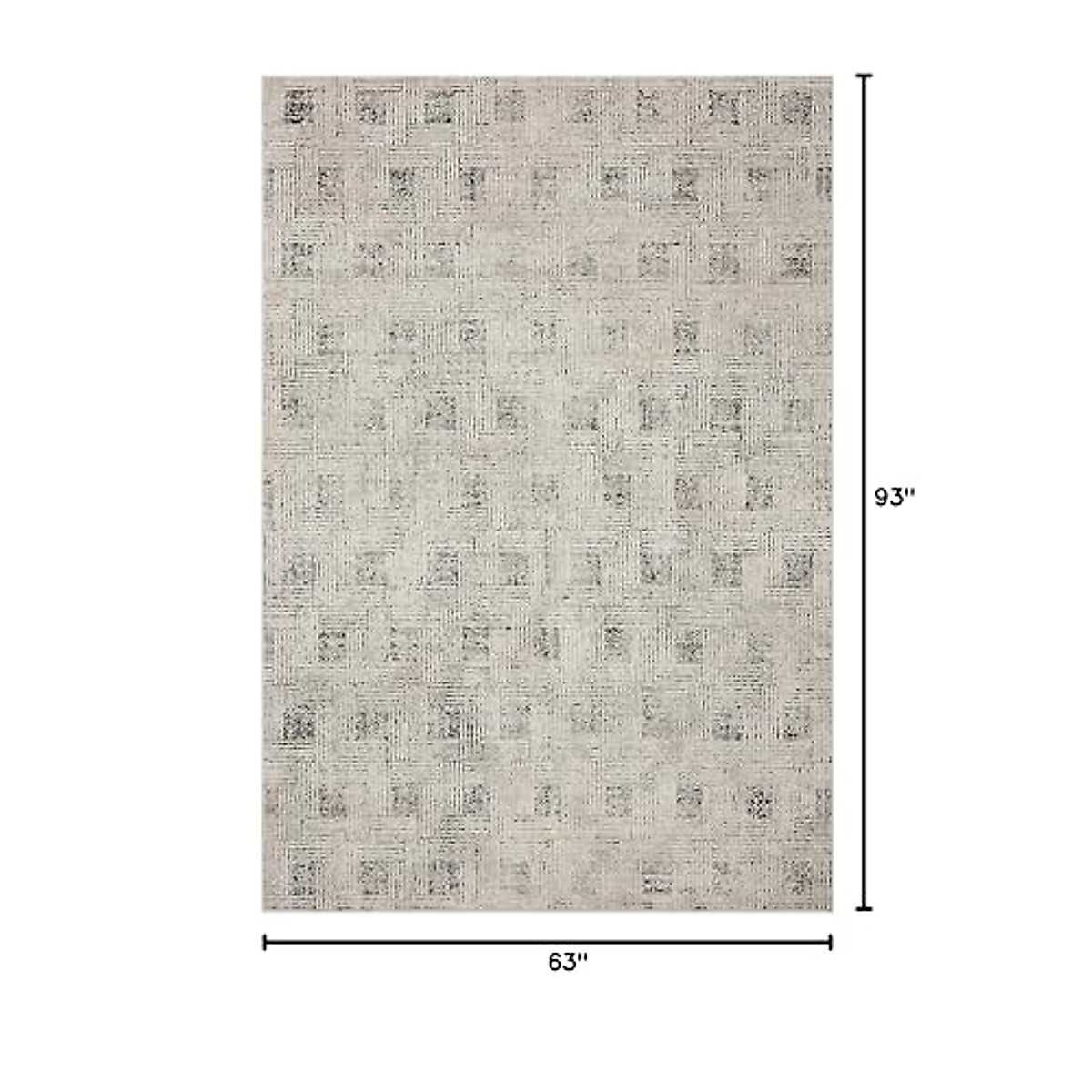 Loloi II Kamala Collection KAM-01 Grey/Graphite 5'-3" x 7'-9" Area Rug
