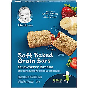 Gerber Graduates Cereal Bars STRAWBERRY BANANA - 5.5oz. (Pack of 4)
