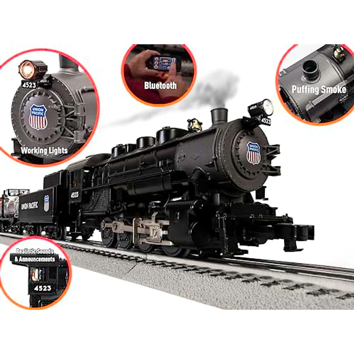 Lionel Union Pacific Flyer LionChief 5.0 Electric O Gauge Train Set with Bluetooth & Remote