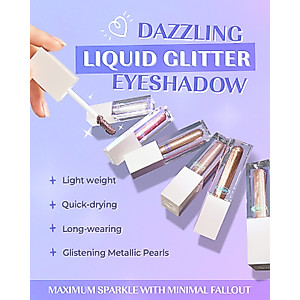 AMTS webtoon True Beauty Makeup liquid glitter eyeshadow, vegan korean eye glitter, shimmer eyeshadow highlighter, kbeauty, kdrama #04 Jazz