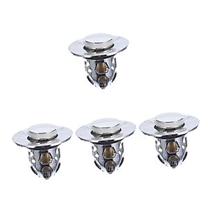 UKCOCO 4pcs Press The Spring core Stainless Strainer Universal Sink Stopper Filter for Sink Stainless Steel Strainer Stainer Steel Strainer Plastic Drain Copper Water Head Anti-Clogging