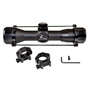DB TAC INC 4X32 Compact Scope with Mil-Dot Reticle and 1" Picatinny Scope Rings