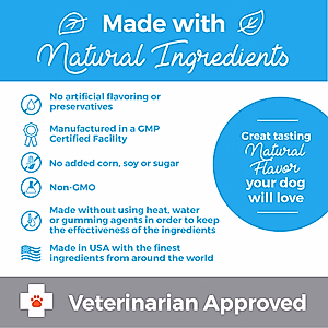 Shed Defender All Natural Allergy Relief & Probiotics Soft Chew Supplements for Dogs - Veterinarian Formulated Anti Itch & Hot Spots Omega 3 Fish Oil, Colostrum - 90 ct.