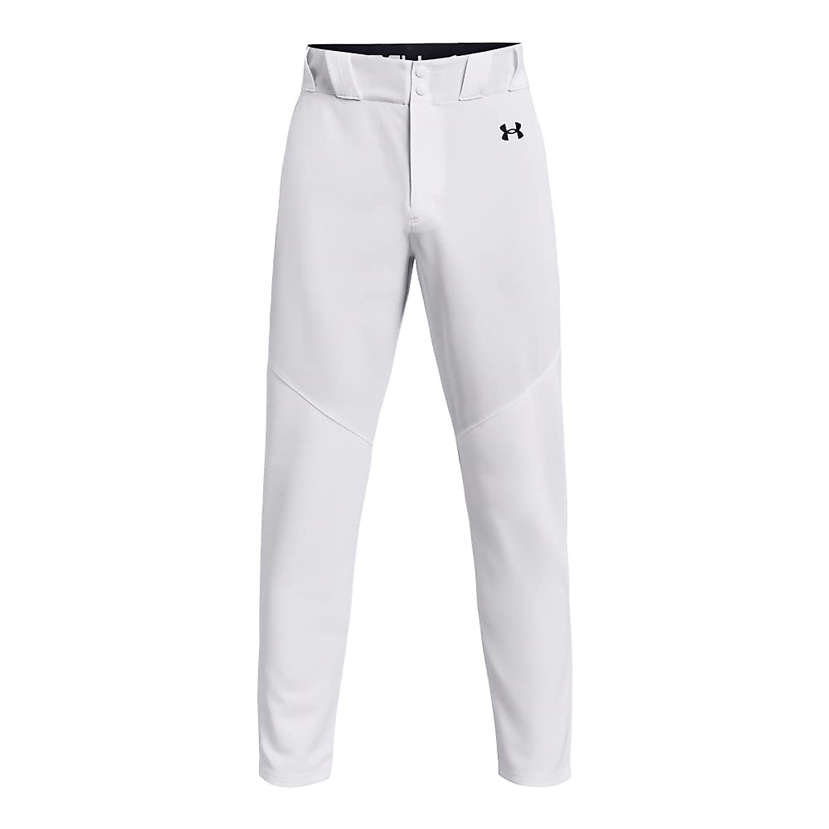Under Armour Men's Utility Baseball Straight Leg Pant Pipe 22, (100) White / / Black, Medium