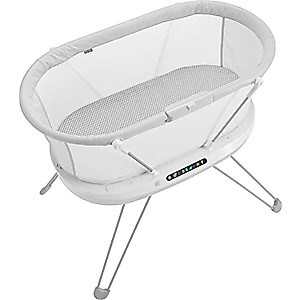 Fisher-Price Baby Bedside Sleeper Luminate Bassinet with Sound Detection Plus Customizable Lights Music and Sounds