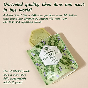 WONDERBAR101 Oily Hair and Oily Scalp Dandruff Shampoo Bar – plant-based, pH balanced, Eco-friendly, Plastic Free Packagig. (Rosemary)