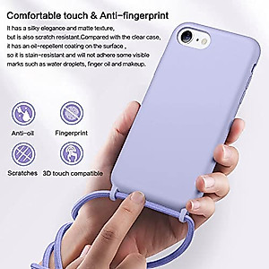 xiusiteli Compatible with iPhone se3 iPhone8 iPhone7 iPhonese2 Case with Adjustable Crossbody Lanyard Strap Anti-Yellow Anti-Drop TPU Protective Phone Cover for iPhone12 iPhone12Pro Case