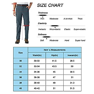Rdruko Men's Lightweight Work Pants Waterproof Quick Dry Stertch Outdoor Hiking Cargo Pants (Cold Gray,US 36)