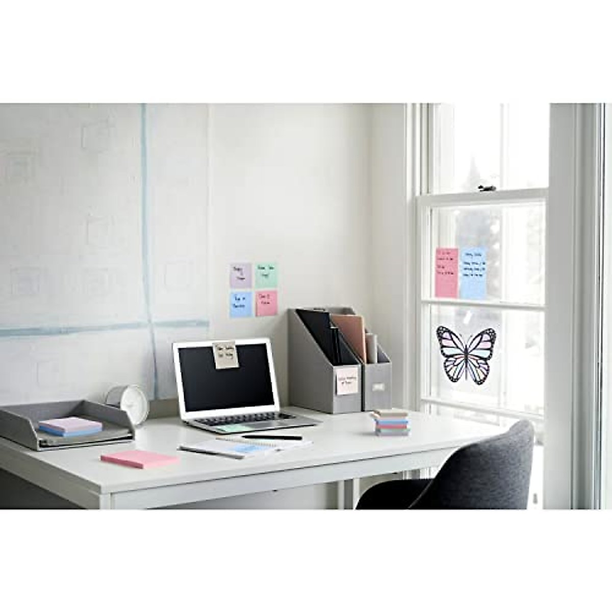 Post-it Super Sticky Recycled Notes, 5 Pastel Colors, Sticks and Resticks, 3 in x 3 in