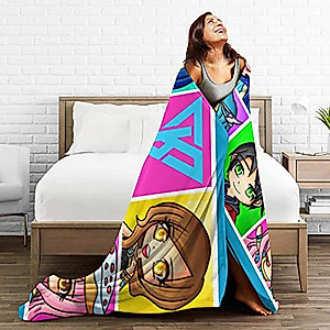 Cartoon The Krew Its-Funneh Blankets Super Soft Warm Faux Fur Throw Blanket -Ultra-Soft Micro Fleece Blanket Twin, Warm, Lightweight, Pet-Friendly, Throw For Home Bed, Sofa & Dorm