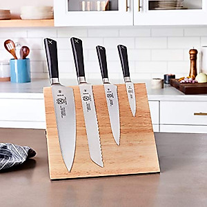 Mercer Culinary Züm 5-Piece Magnetic Board Forged Knife Set, Rubberwood