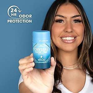 Crystal Magnesium Solid Stick Natural Deodorant, Non-Irritating Aluminum Free Deodorant for Men or Women, Safely and Effectively Fights Odor, Baking Soda Free, Sea Salt + Sage, 2.5 oz