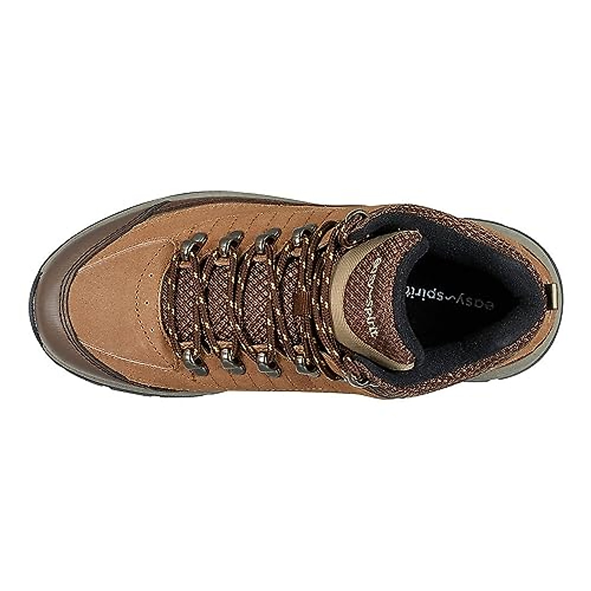 Easy Spirit Romytrm Womens Sneaker 55 BM US BrownSuedeMulti