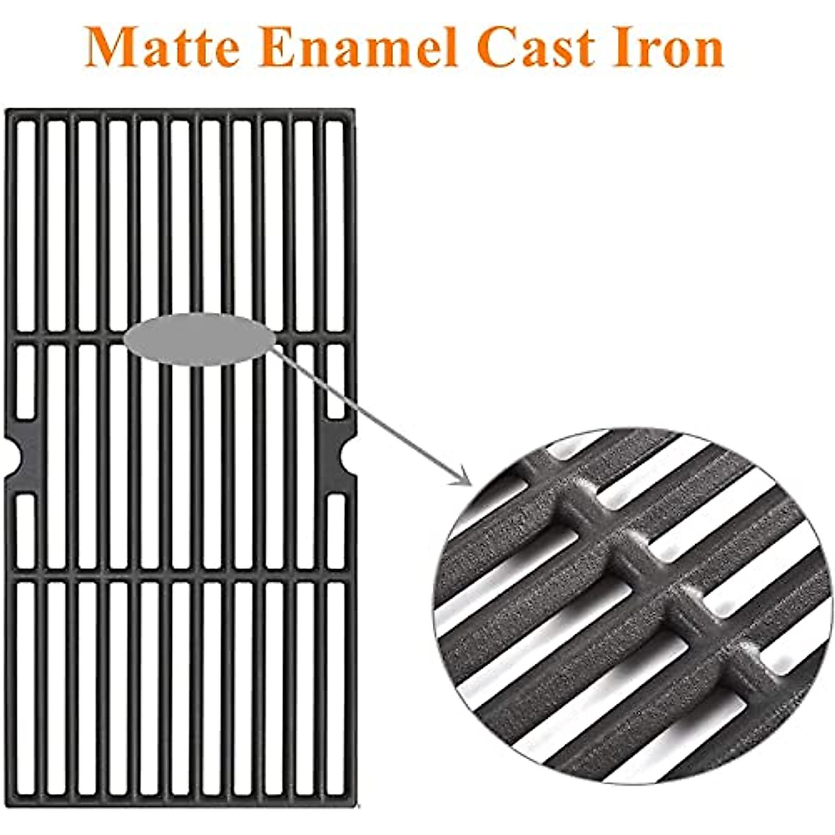 SafBbcue Grill Grates Grid Replacement Parts for Nexgrill 720-0896 720-0896B 720-0896C Grate 720-0896E 720-0896CP 720-0898 720-0898A 6 Burner Grills Matt Cast Iron Cooking Grid