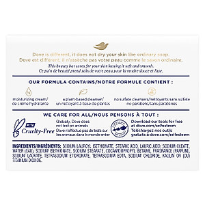 Dove Beauty Bar Gentle Skin Cleanser Moisturizing for Gentle Soft Skin Care Original Made With 1/4 Moisturizing Cream, 2.6 Ounce (Pack of 36)