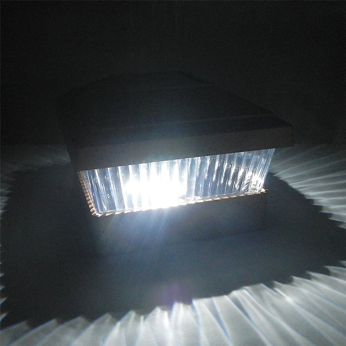 iGlow 8 Pack Copper Outdoor Garden 5 x 5 Solar LED Post Deck Cap Square Fence Light Landscape Lamp PVC Vinyl Wood Bronze