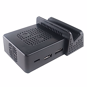 J&TOP Portable DIY Replacement Dock Mount Case for Nintendo Switch,Black(Only The Case)