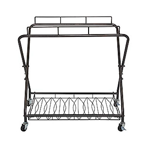 Artesa Verona 3 Bag Laundry Hamper Cart with Wheels , Black