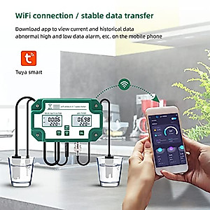 BUZHI Water Quality Tester, 6 in 1 Water Quality Tester Multi-Parameter Water Quality Monitor Digital PH/Total Dissolved Solids/EC/SG/Salt/Temp Meter for Aquarium Aquaculture Swimming Pool