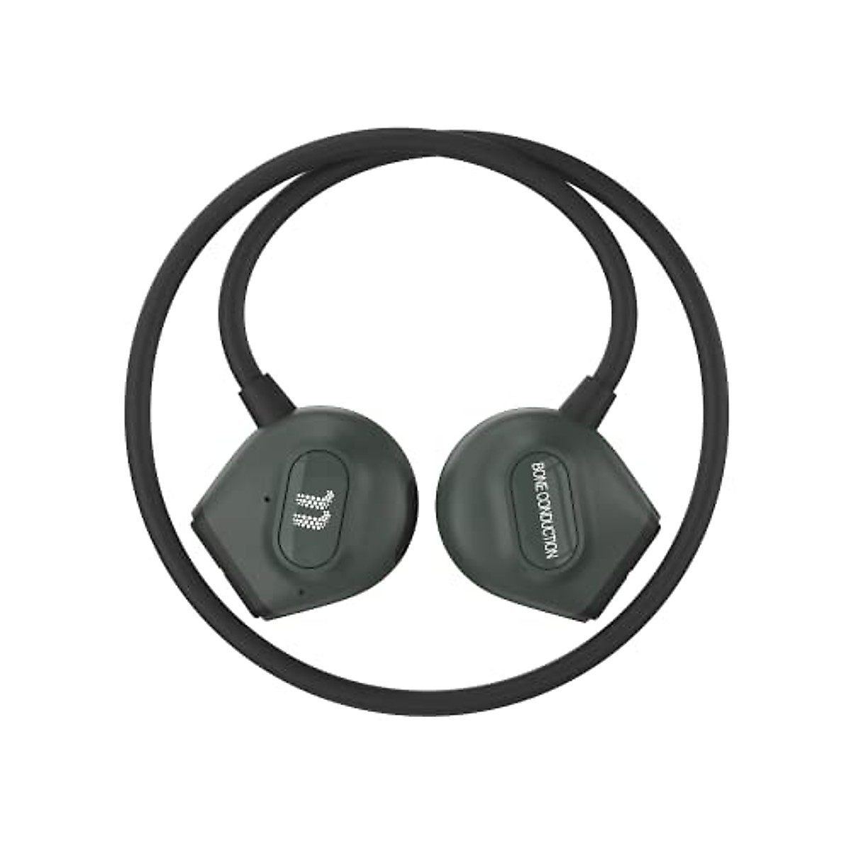 ULlife Me-300S: Lightest Foldable Bone Conduction Headphones, Waterproof Open-Ear Bluetooth Sport Headphones, Foldable Wireless Earphones for Workouts and Running, Built-in Mic, with Ear Hooks (Black)