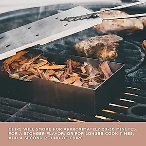 Fire & Flavor Premium All Natural Wood Chips for Smoker - Wood Chips for Smoking - Smoker Wood Chips - Smoker Accessories Gifts for Men and Women - Peach - 2lbs