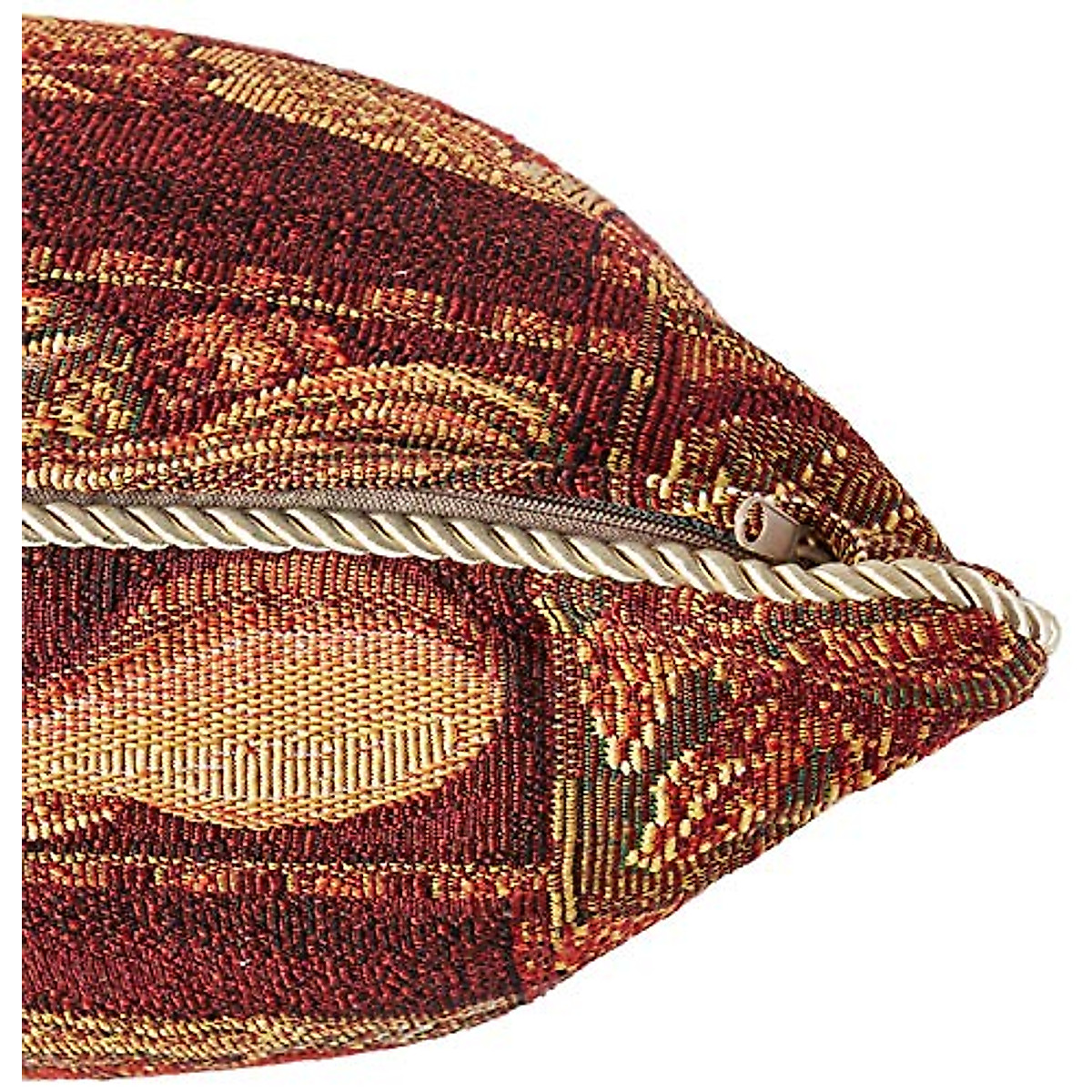 Violet Linen Incorporated Fall Harvest Collection-Tapestry Pumpkins and Autumn Leaves Design Throw-Pillows, 18" X 18"