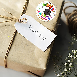 Bowling Party Thank You Sticker Labels, 2" Party Circle Stickers, Great for Party Favors, Envelope Seals & Goodie Bags（54 Count）