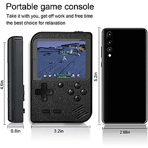 USonline911 Retro Portable Mini Handheld Video Game Console 8-Bit 3.0 Inch Color LCD Game Player Built-in 400 Games Kids Gift Accessories
