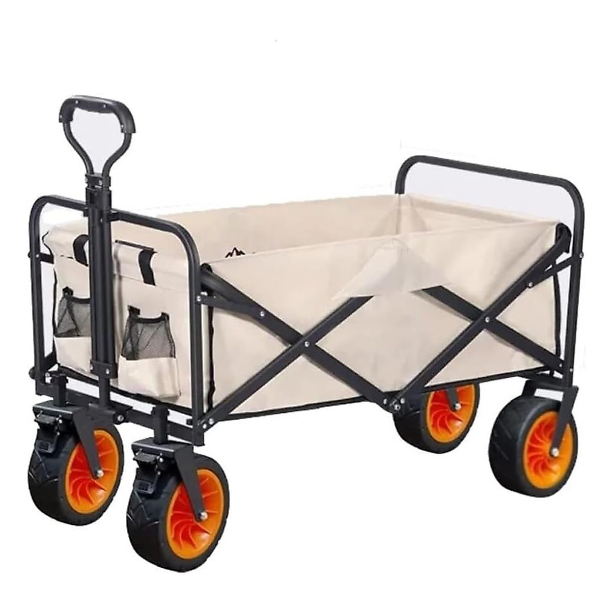 Garden Wagon Folding Wagon Utility Wagon Outdoor Utility Wagon 8" Wheel Portable Collapsible Camping Cart Garden Shop Sport Beach Hand Trolley Bearing