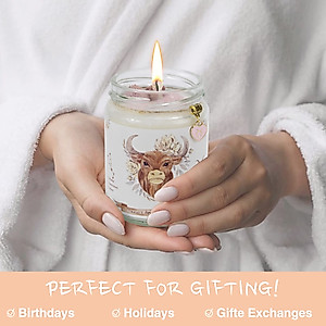 ZINCGE Taurus Gifts, Zodiac Crystal Candle, Birthday Candle Gifts for Women, Astrology Gifts for Mom Wife Sister, Gift for Her Pear and Freesia Scented Candle with Pink Crystals