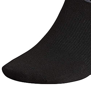 adidas Men's Superlite No Show Socks (6-Pair), Black-nightGreySpaceDye/White|Black/Onix, Large