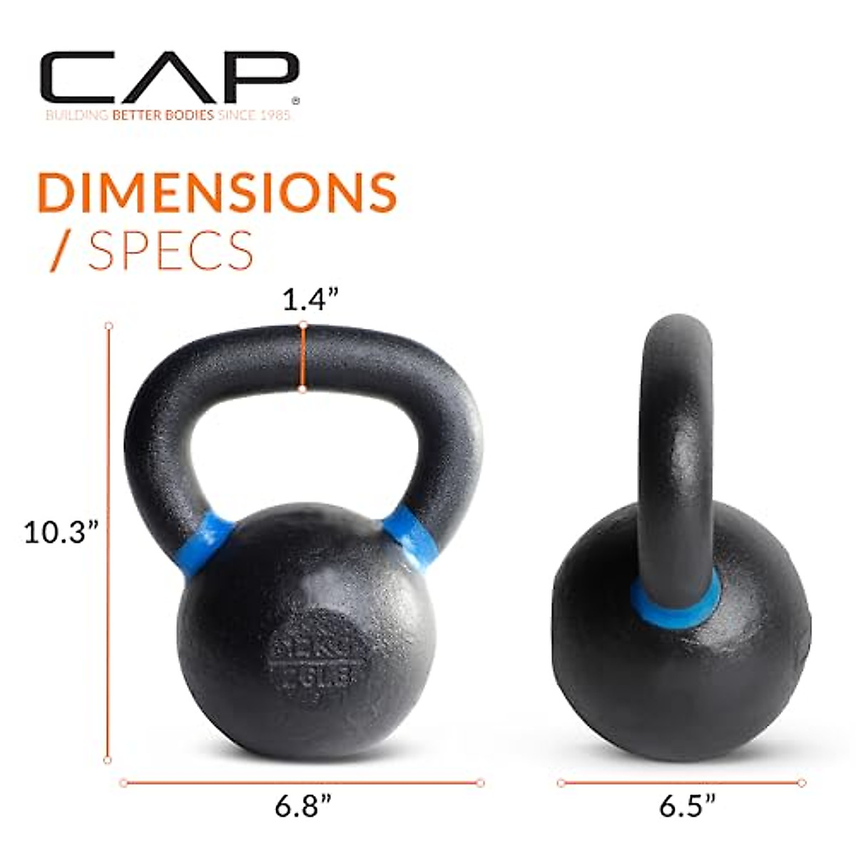 CAP Barbell Cast Iron Competition Kettlebell Weight, 26 Pounds