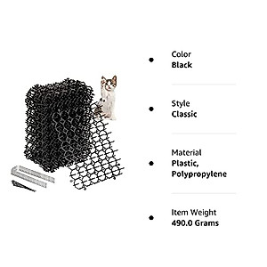 Oceanpax 12 Pack 8.5 X 6.5 Inch Square Cat Scat Mats for Cats with Spikes, Prickle Strips from Digging Cat Deterrent Outdoor Include 6 Staples and 6 Zip Ties