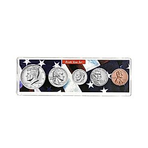 2023-5 Coin Birth Year Set in American Flag Holder Collection Seller Uncirculated