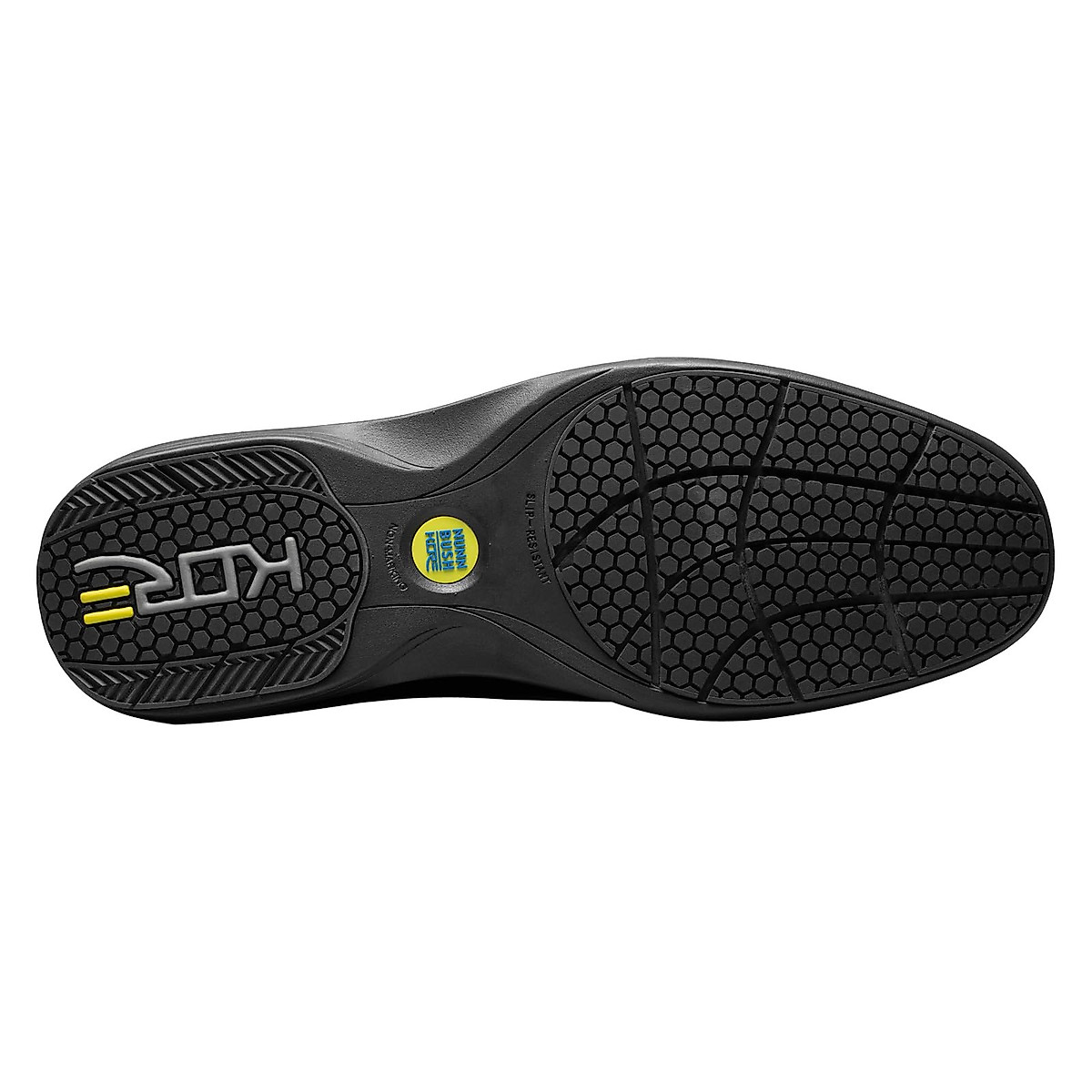 Nunn Bush Men's PRO Plain Toe Oxford with KORE Slip Resistant Comfort Technology, Black, 10 Wide