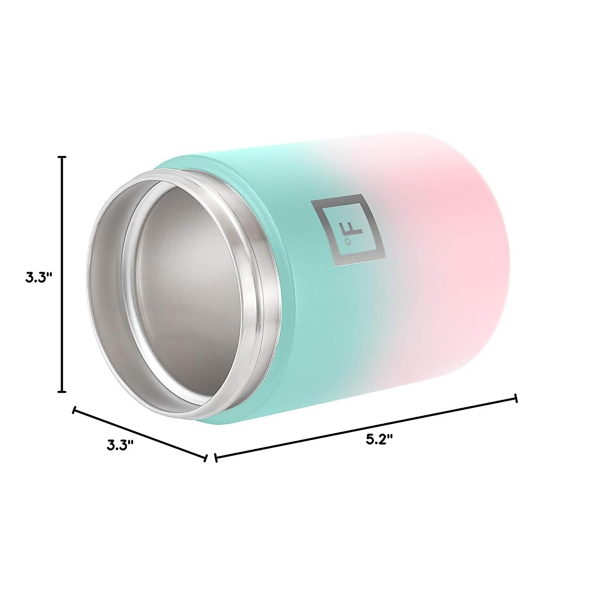 IRON °FLASK Food Jar - 16 Oz, Foldable Spoon, Leak Proof, Vacuum Insulated Thermo, Stainless Steel, Storage Lunch, Container, Canteen, Double Walled, Portable Food Bowl