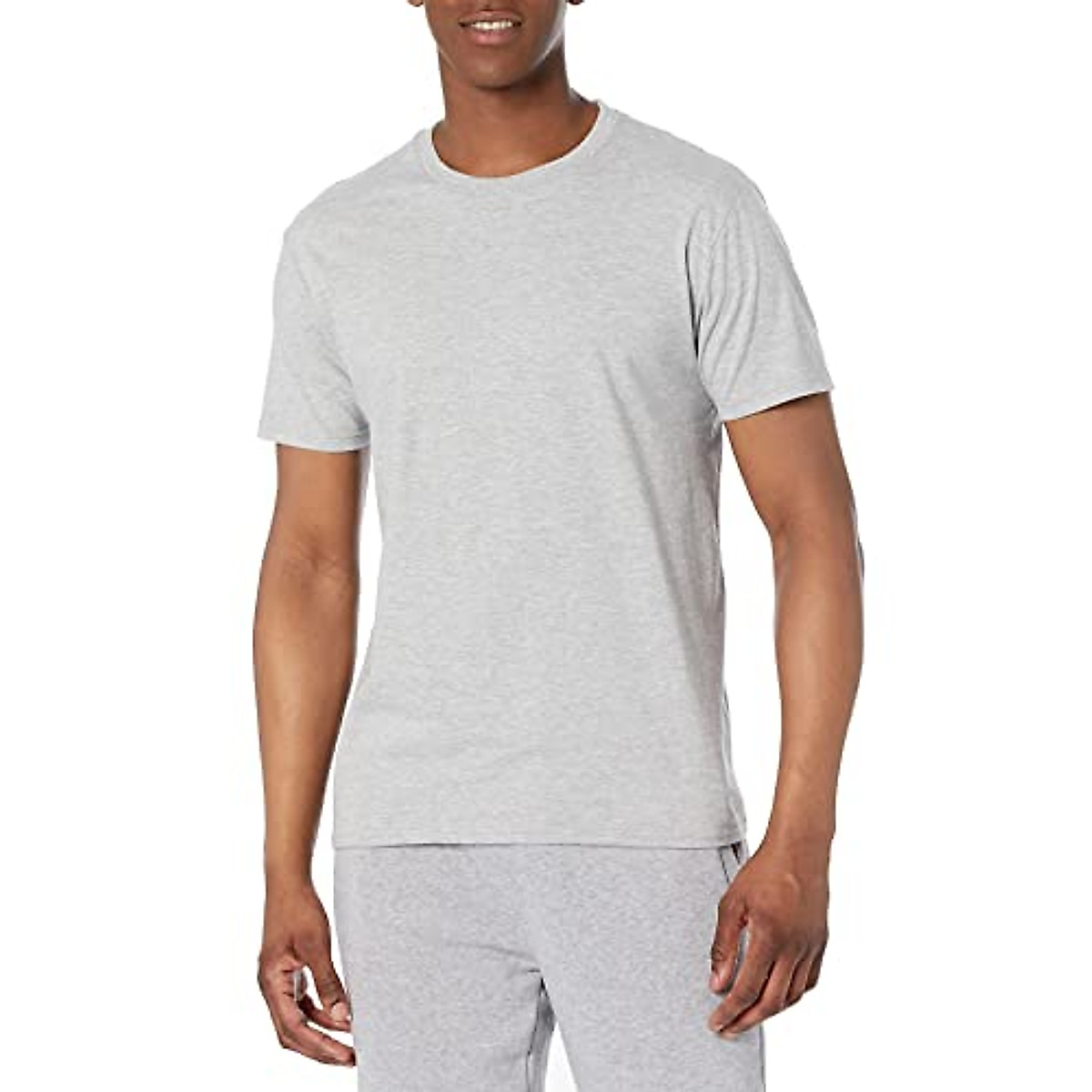 Hanes Men's Nano Premium Cotton T-Shirt (Pack of 2), Light Steel, Medium