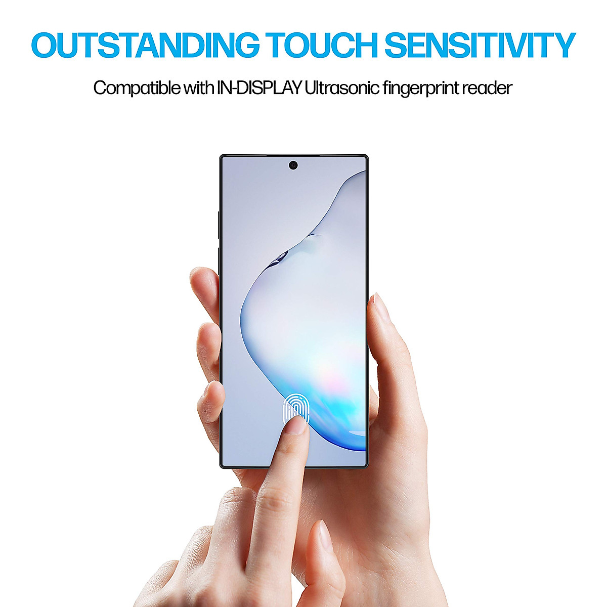 Power Theory Designed for Samsung Galaxy Note 10 PLUS 5G Screen Protector [Not Glass], Easy Install Kit, Case Friendly, Full Cover, Flexible Film Anti Scratch, 2 Pack