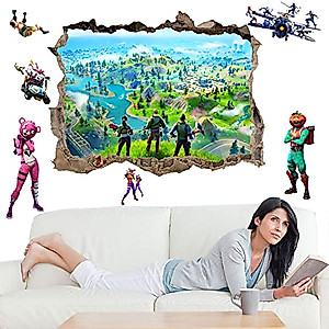 Hiromi Video Game Wall Decals Gaming Room Decor ,Game Stick Poster Decals, Vinyl Wallpaper for Rooms,Gift Kids Boys Girls Men Teen (E)