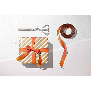 WOPARTY Wrapping Paper Roll - Kraft paper pattern with Cut Lines for Birthday, Holiday, Wedding, Baby Shower - 3 Rolls - 17 in X 120 in Per Roll