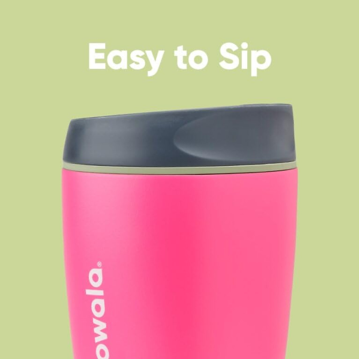 Owala SmoothSip Insulated Stainless Steel Coffee Tumbler, Reusable Iced Coffee Cup, Hot Coffee Travel Mug, BPA Free, Perfect for Cappuccino, 10 oz, Pink (Watermelon Breeze)