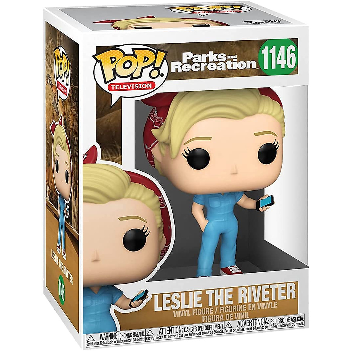 POP Parks and Rec - Leslie Knope The Riveter Funko Vinyl Figure (Bundled with Compatible Box Protector Case)